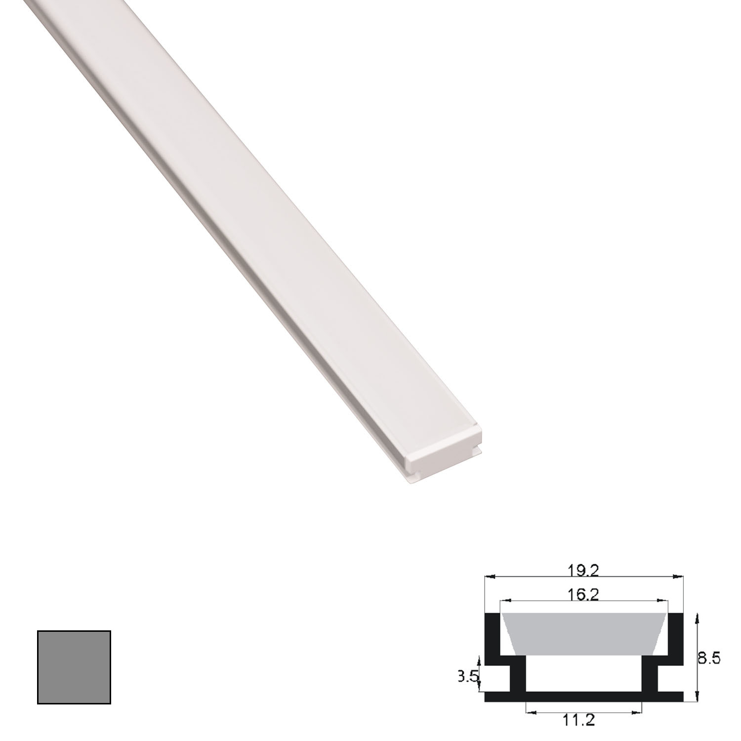 Deksel type 10 - opal - Ledbelysning.no